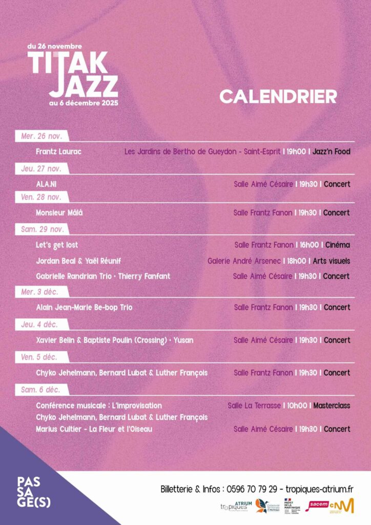 Titak Jazz 2025 – Tropiques Atrium Scène Nationale